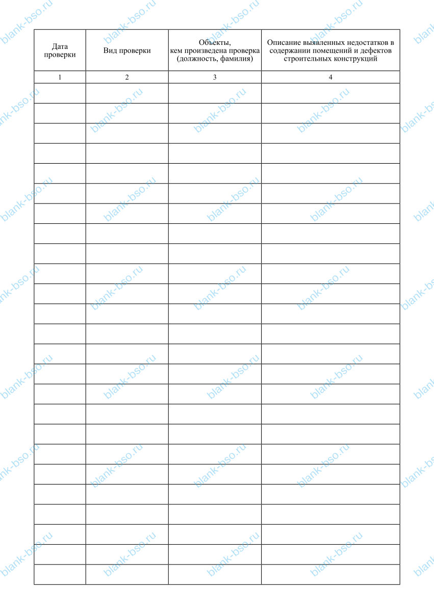 Журнал осмотра зданий и сооружений ~ Образец bs1214 ~ Бланки и журналы ...